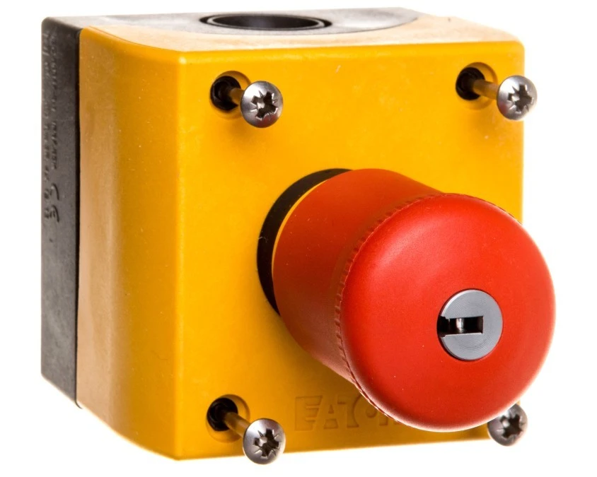 Kaseta z przyciskiem bezpieczeństwa z kluczem 1Z 1R IP66 M22-PVS/KC11/IY 216523 – EATON | TIM SA