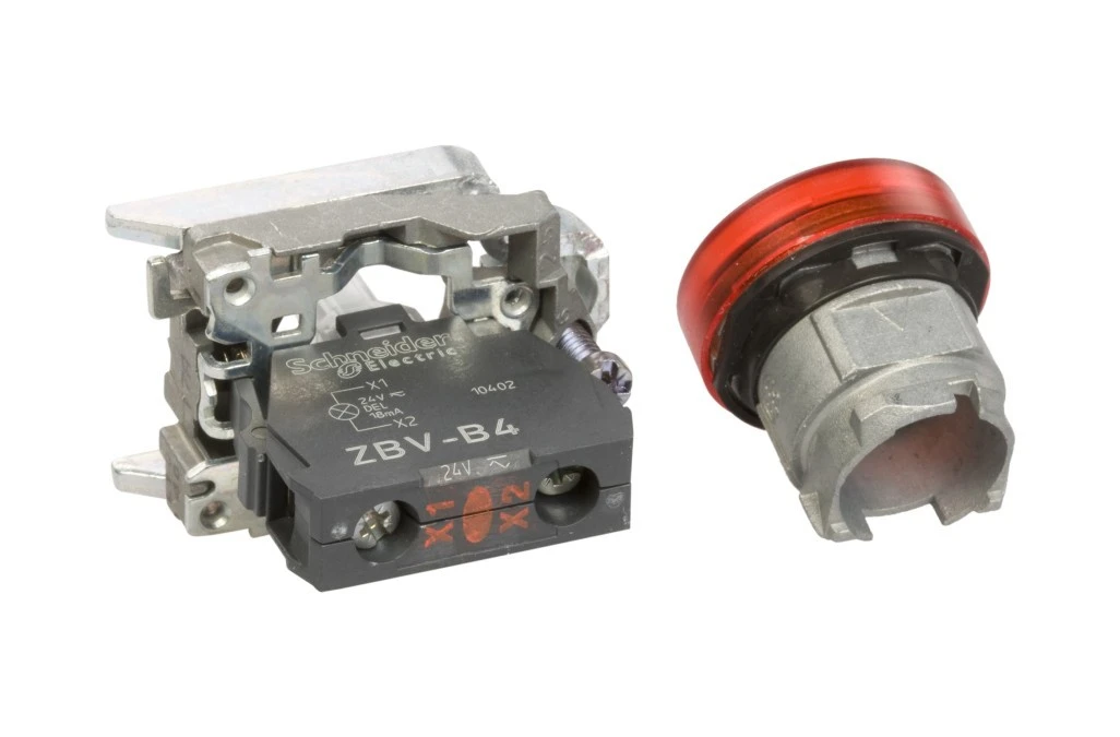 Lampka sygnalizacyjna 22mm czerwona 24V AC/DC LED XB4BVB4 – Schneider ...