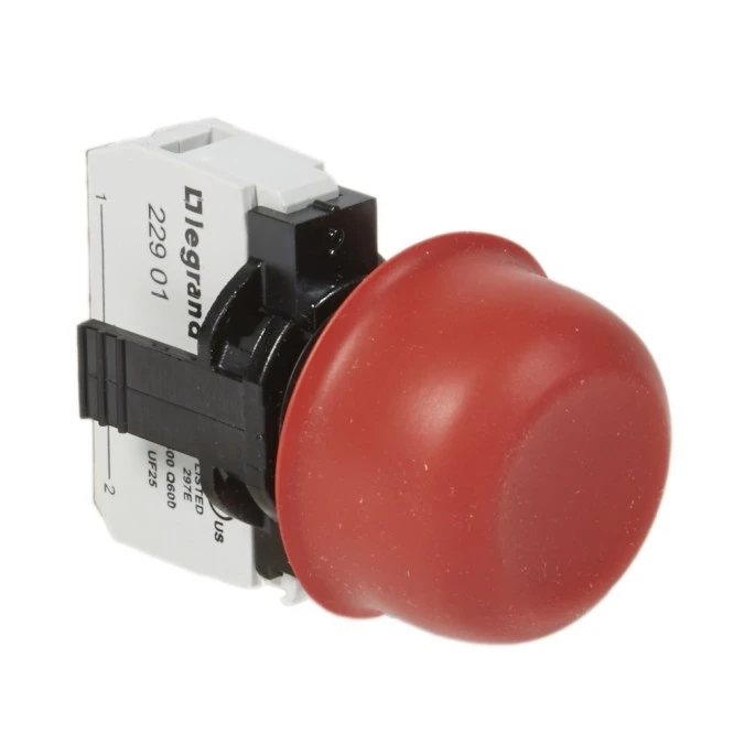 Przycisk sterowniczy 22mm czerwony 1R z samopowrotem 023711 – LEGRAND | TIM SA