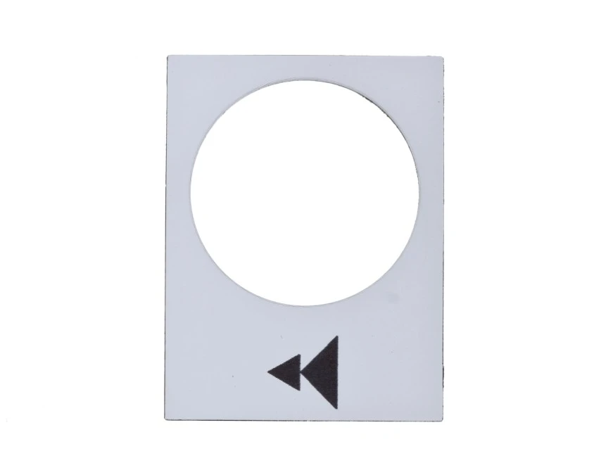 Tabliczka opisowa biała prostokątna 30x40mm PODNOSZENIE WOLNO-SZYBKO ...