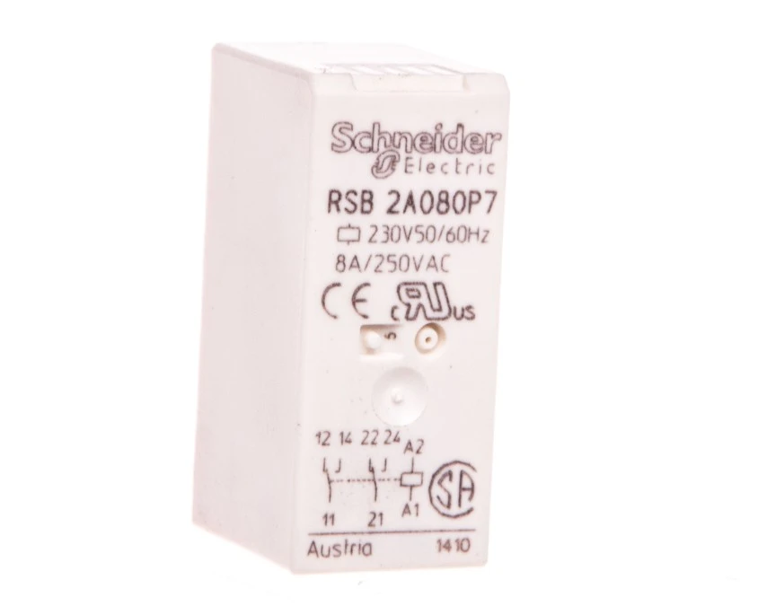 Przekaźnik interfejsowy 2P 230V AC AgNi RSB2A080P7 – Schneider | TIM SA
