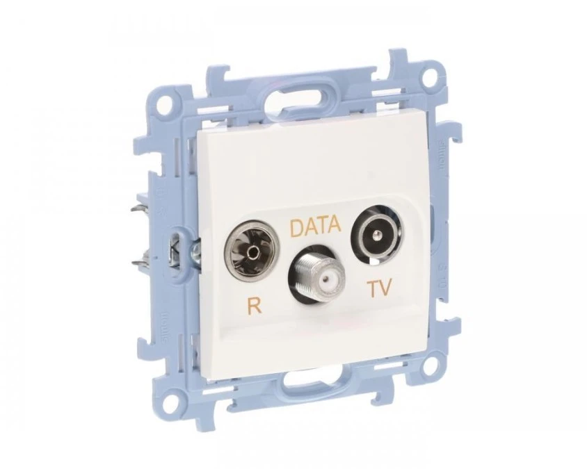 Simon 10 Gniazdo antenowe RTV-DATA biały CAD.01/11 – Kontakt-Simon | TIM SA