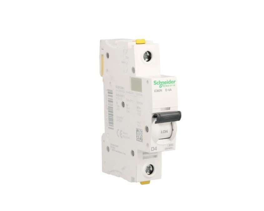 Wyłącznik nadprądowy 1P D 4A 6kA AC iC60N-D4 A9F05104 – Schneider | TIM SA