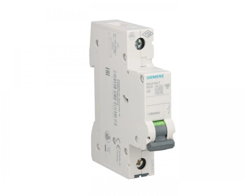 Wyłącznik nadprądowy 1P C 6A 6kA AC SENTRON 5SL6106-7 – SIEMENS | TIM SA