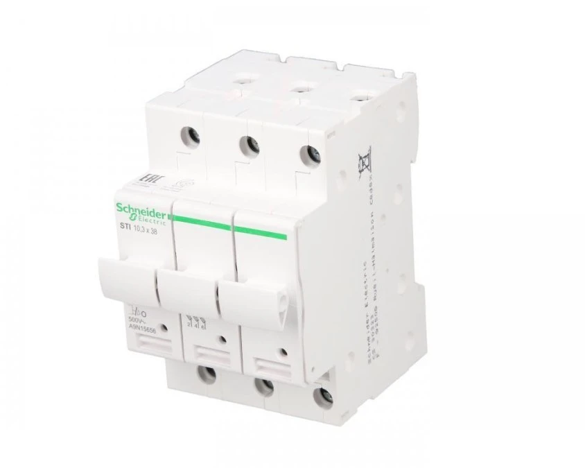 Rozłącznik bezpiecznikowy cylindryczny 3P 10x38mm STI A9N15656 ...
