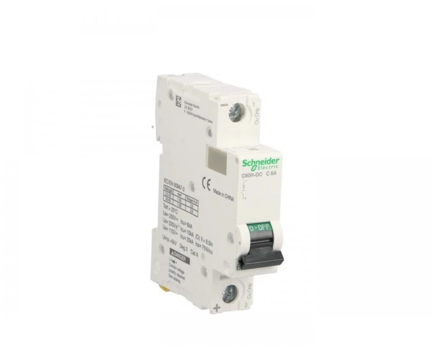 Wyłącznik prądu stałego C60H-DC 1P 6A C 250V DC A9N61506 – Schneider | TIM SA