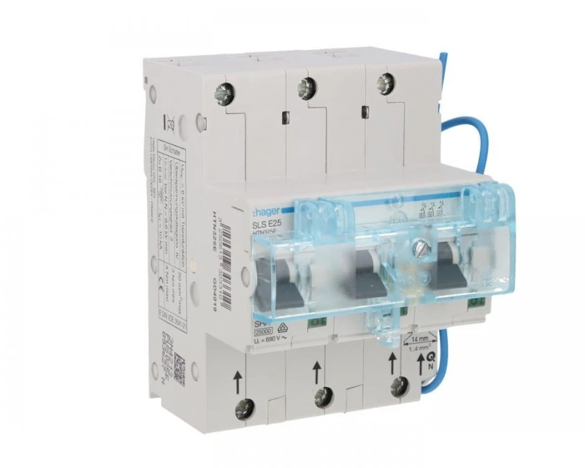 Wyłącznik nadprądowy selektywny 3P 25A E 25kA AC SLS HTN325E – HAGER ...