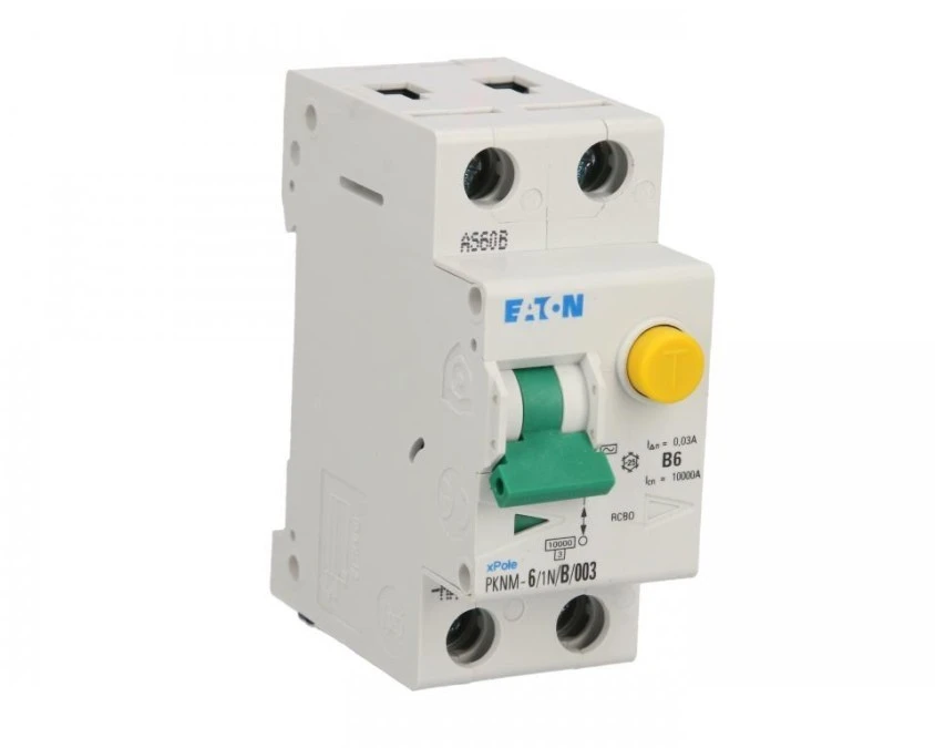 Wyłącznik różnicowo-nadprądowy 2P 6A B 0,03A typ AC PKNM 6/1N/B/003 236007 – EATON | TIM SA
