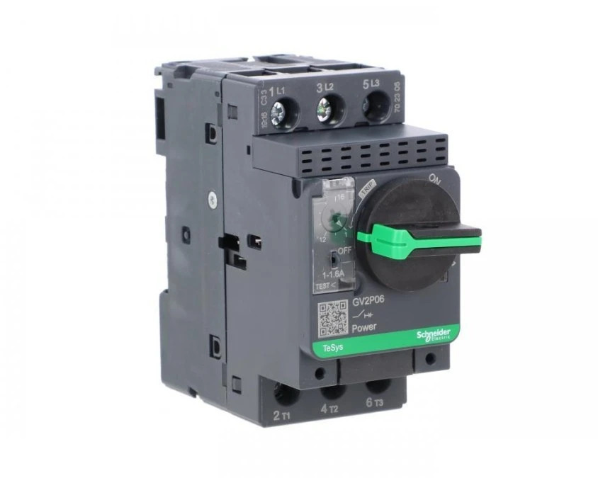 TeSys Deca Wyłącznik silnikowy 3P 0,55kW 1-1,6A GV2P06 – Schneider | TIM SA