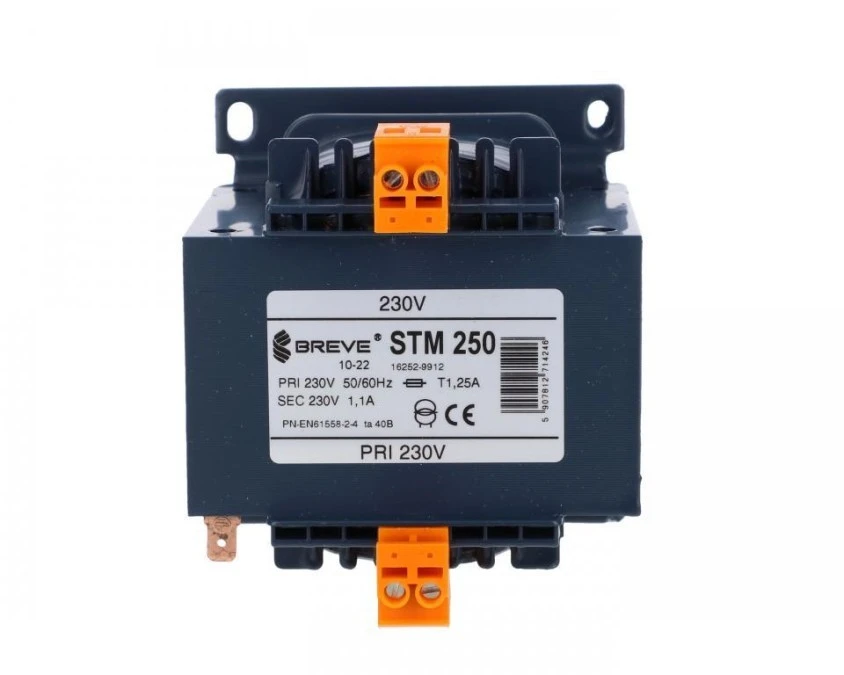 Transformator 1-fazowy separacyjny STM 250 230/230V 1,1A, Ta 40, 16252-9912 – BREVE | TIM SA