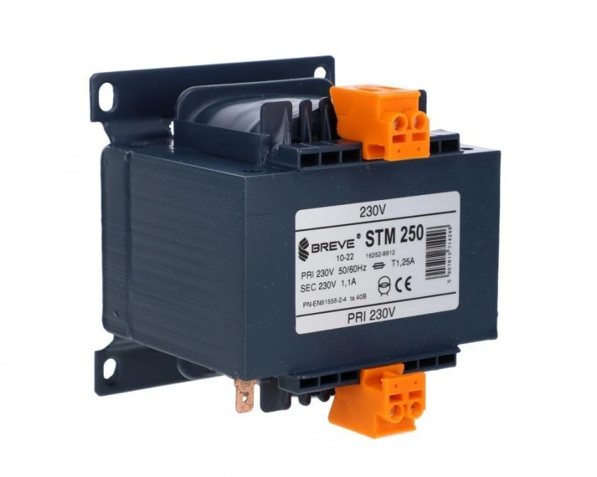Transformator 1-fazowy separacyjny STM 250 230/230V 1,1A, Ta 40, 16252 ...