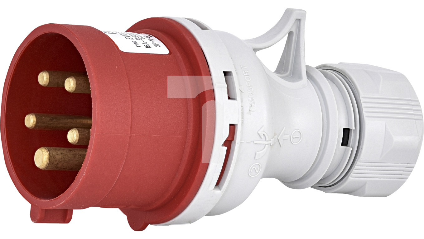 16A, 400V, 3P+N+PE, Wtyczka ze zwrotnicą faz IP44 EVO 1653 004482022 ...