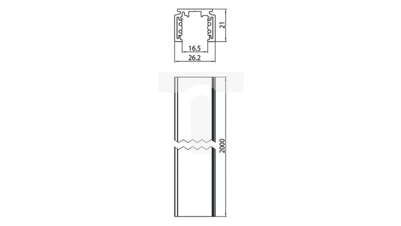 9500-2/B-ST1-E Szynoprzewód 2m czarny 48V MULTISYSTEM EVO A.A.G ...