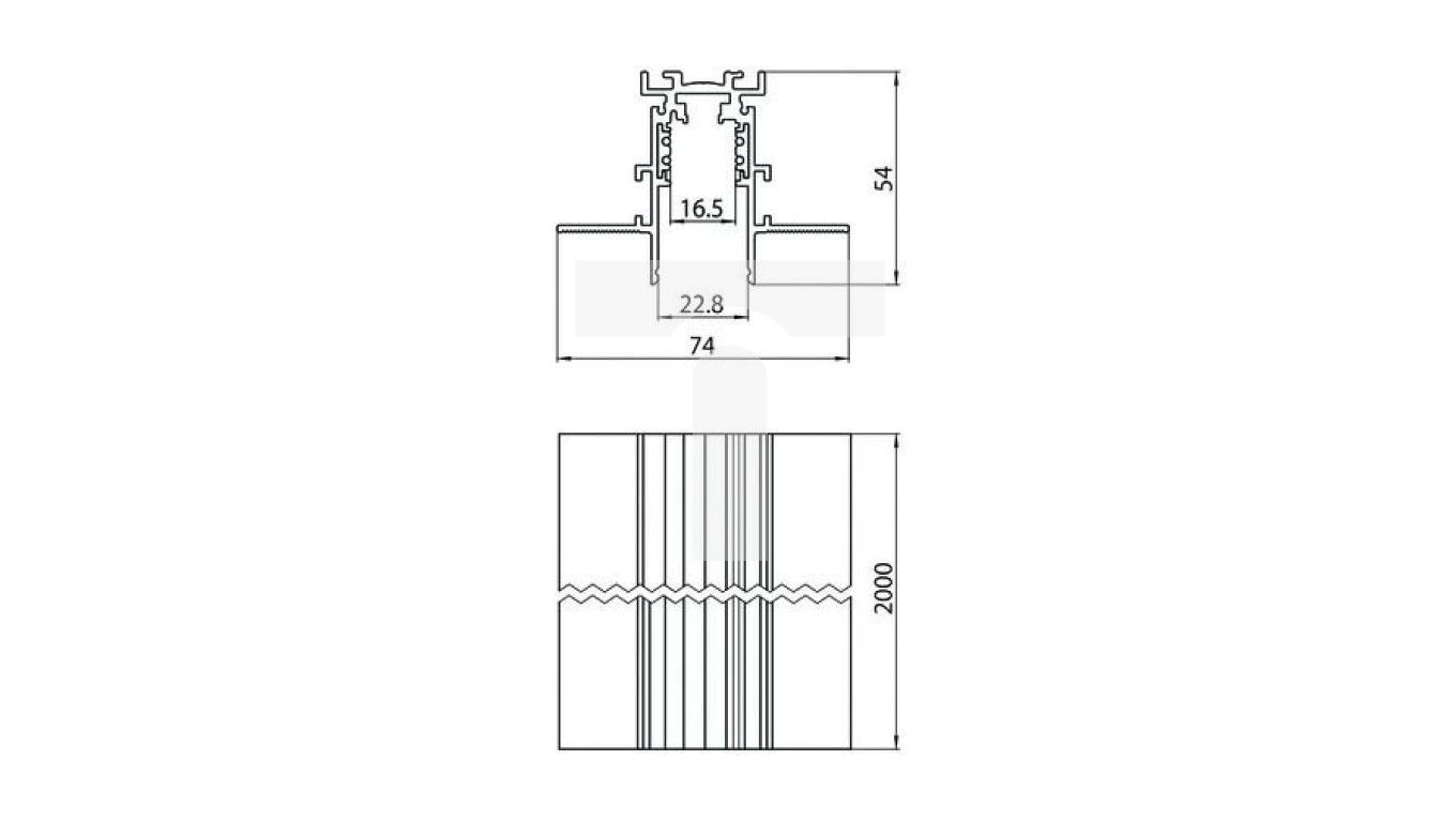 9500-2/B-ST5-E Szynoprzewód 2m czarny 48V MULTISYSTEM EVO A.A.G ...