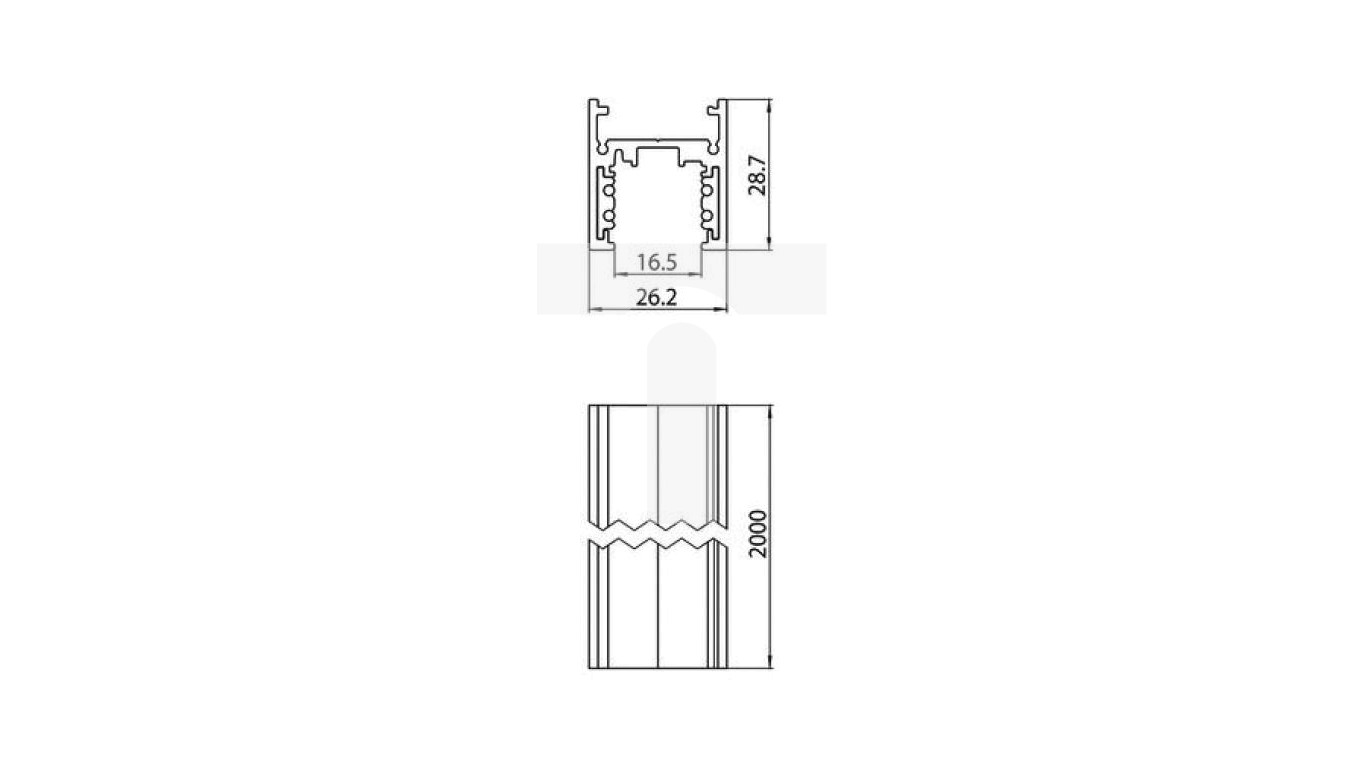 9500-2/W2-ST6-E Szynoprzewód 2m biały 48V MULTISYSTEM EVO A.A.G ...