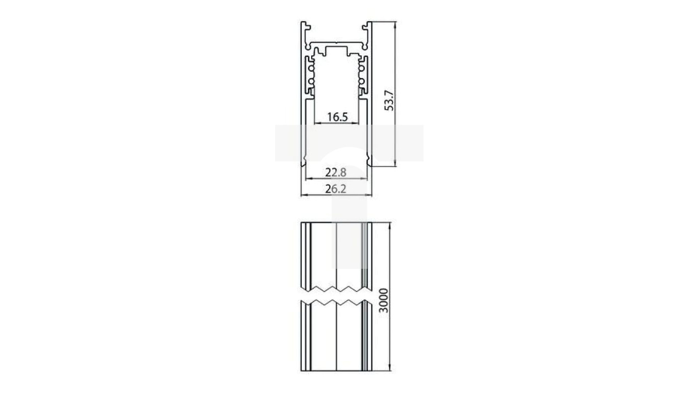 9500-3/B-ST2-E Szynoprzewód 3m czarny 48V MULTISYSTEM EVO A.A.G ...