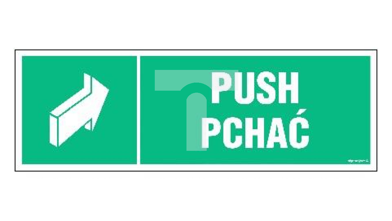 ZNAK - AC069 Push / Pchać 15 x 5 cm FS - Folia samoprzylepna foto ...