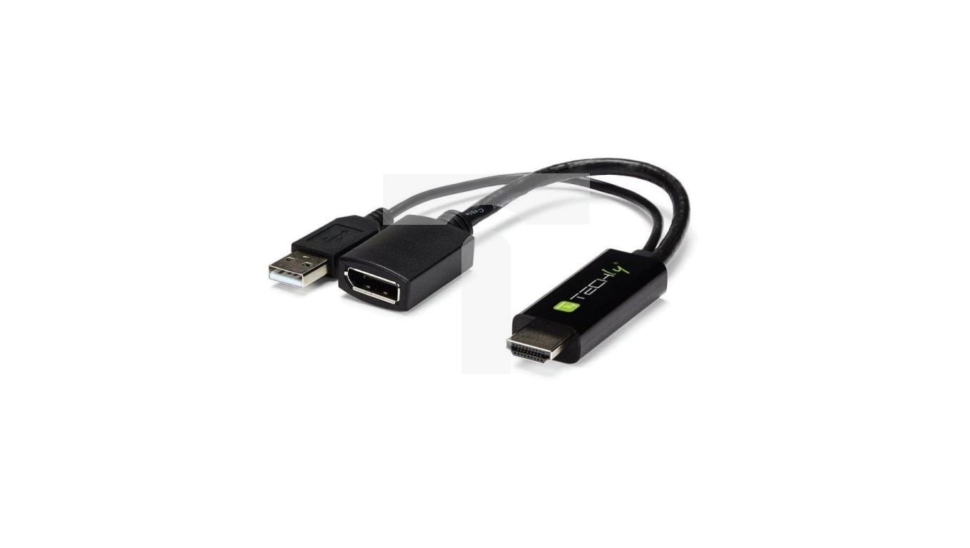 Adapter HDMI z Zasilaniem USB na DisplayPort 4K*60Hz – Techly | TIM SA