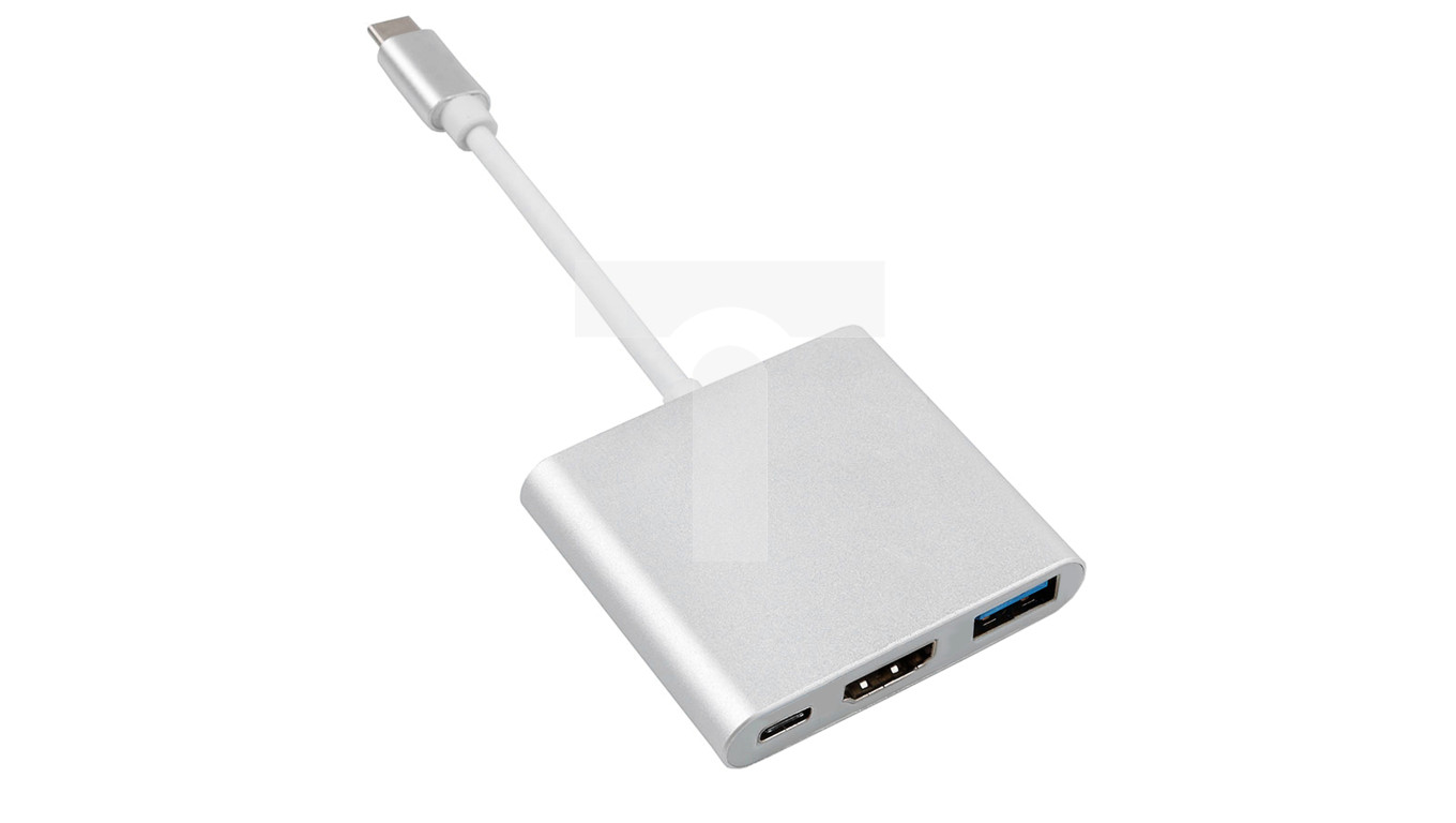 Adapter USB-C - HDMI / USB 3.0 / USB-C metalowa obudowa 4K Maclean MCTV-840 MCTV-840 – MACLEAN ...