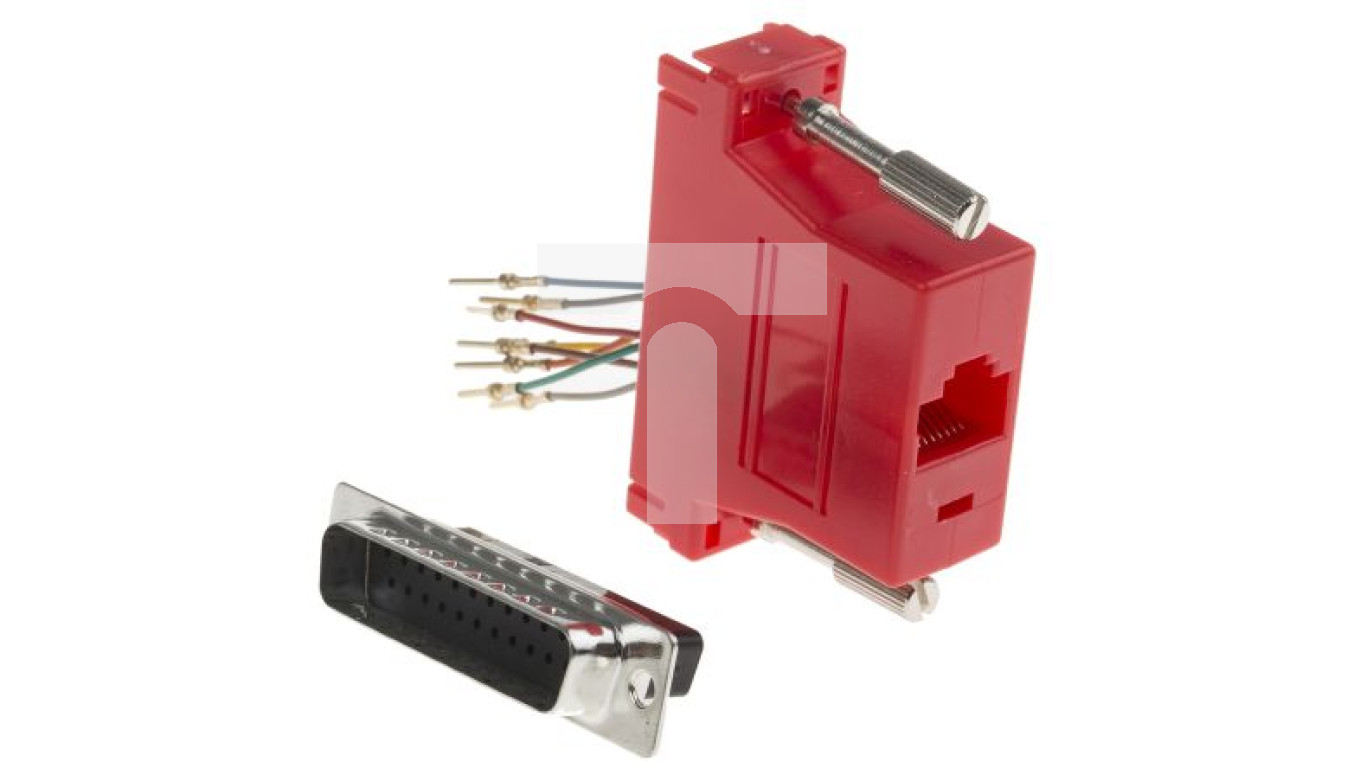 Adapter do złączy RJ, 25-stykowe D-sub męskie, RJ45 żeńskie – RS ...