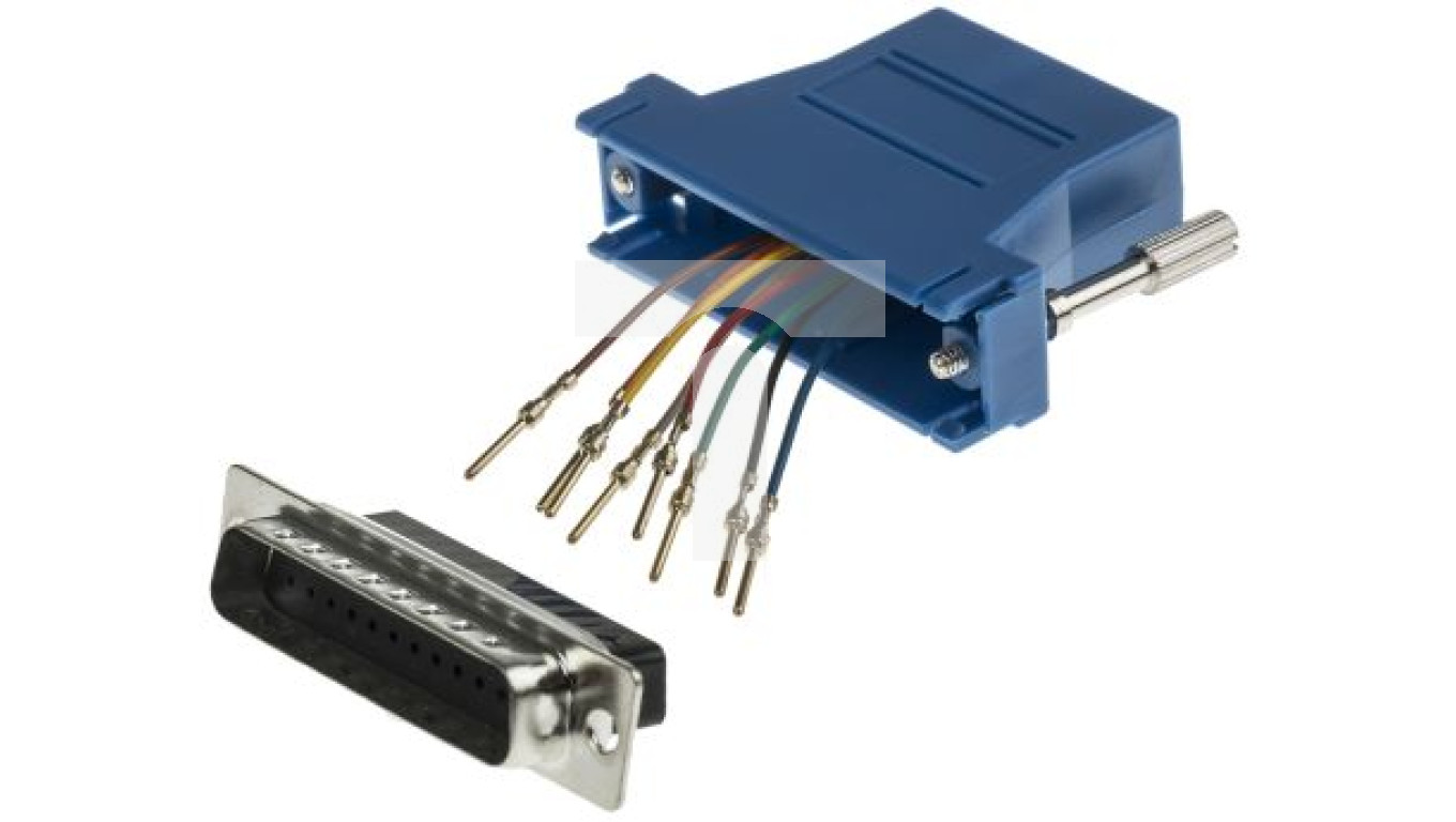 Adapter do złączy RJ, 25-stykowe D-sub męskie, RJ45 żeńskie – RS ...