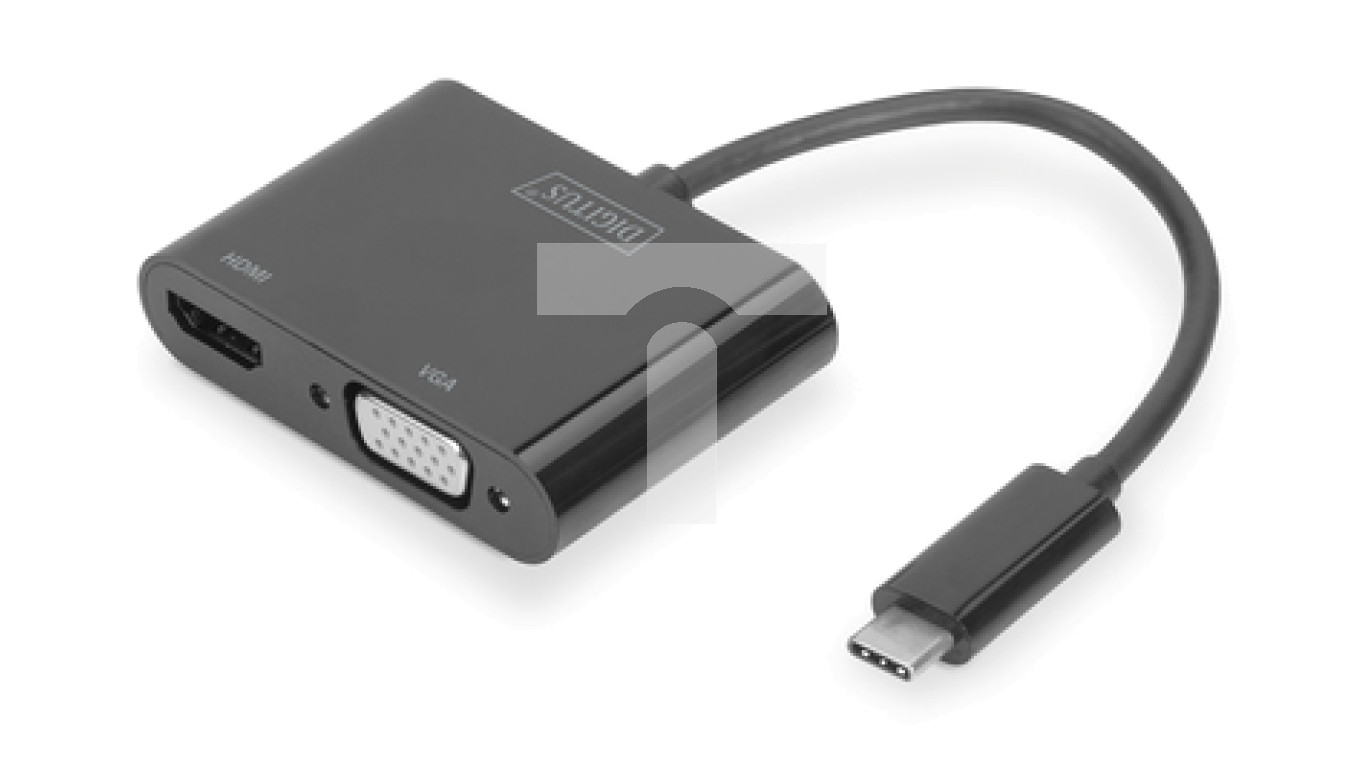 Adapter graficzny HDMI/ VGA 4K 30Hz UHD/ FHD na USB 3.1-C z audio ...