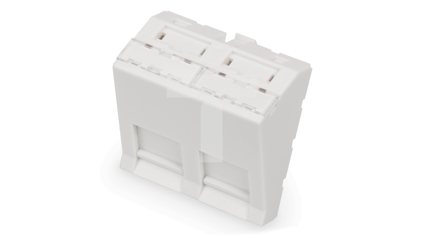 Adapter kątowy M45 2x Keystone, 45x45mm p/kurz biały DN-93802-7-SH ...