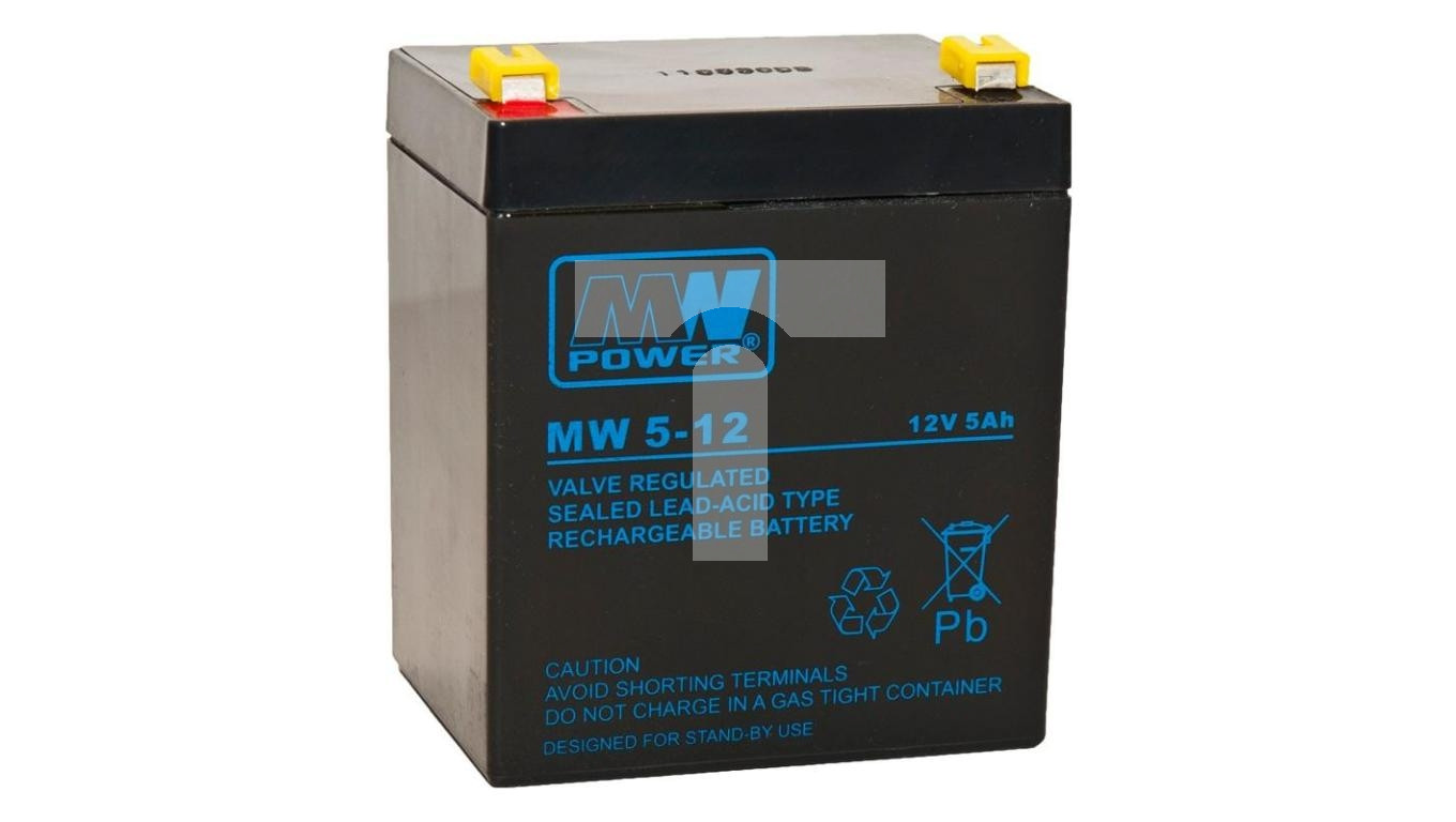 Akumulator AGM 12V 5Ah (90x70x101mm) MW 5-12L – MW Power | TIM SA
