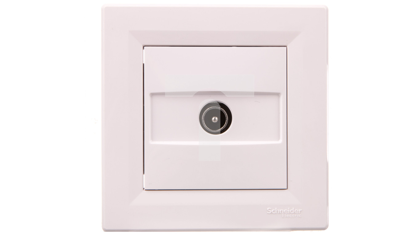 Gniazdo antenowe Asfora TV przelotowe (4db) białe z ramką EPH3200221 ...