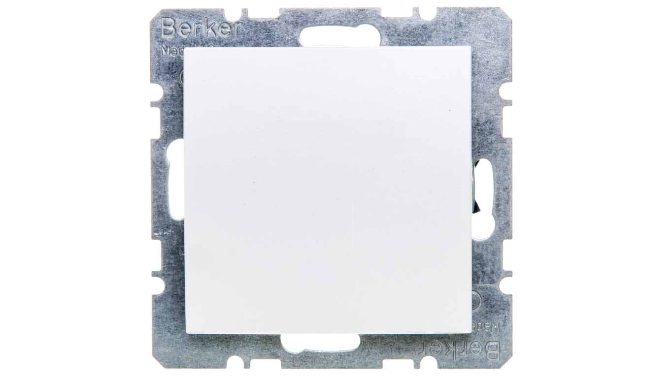 Berker B.Kwadrat Zaślepka z elementem centralnym śnieżnobiała ...