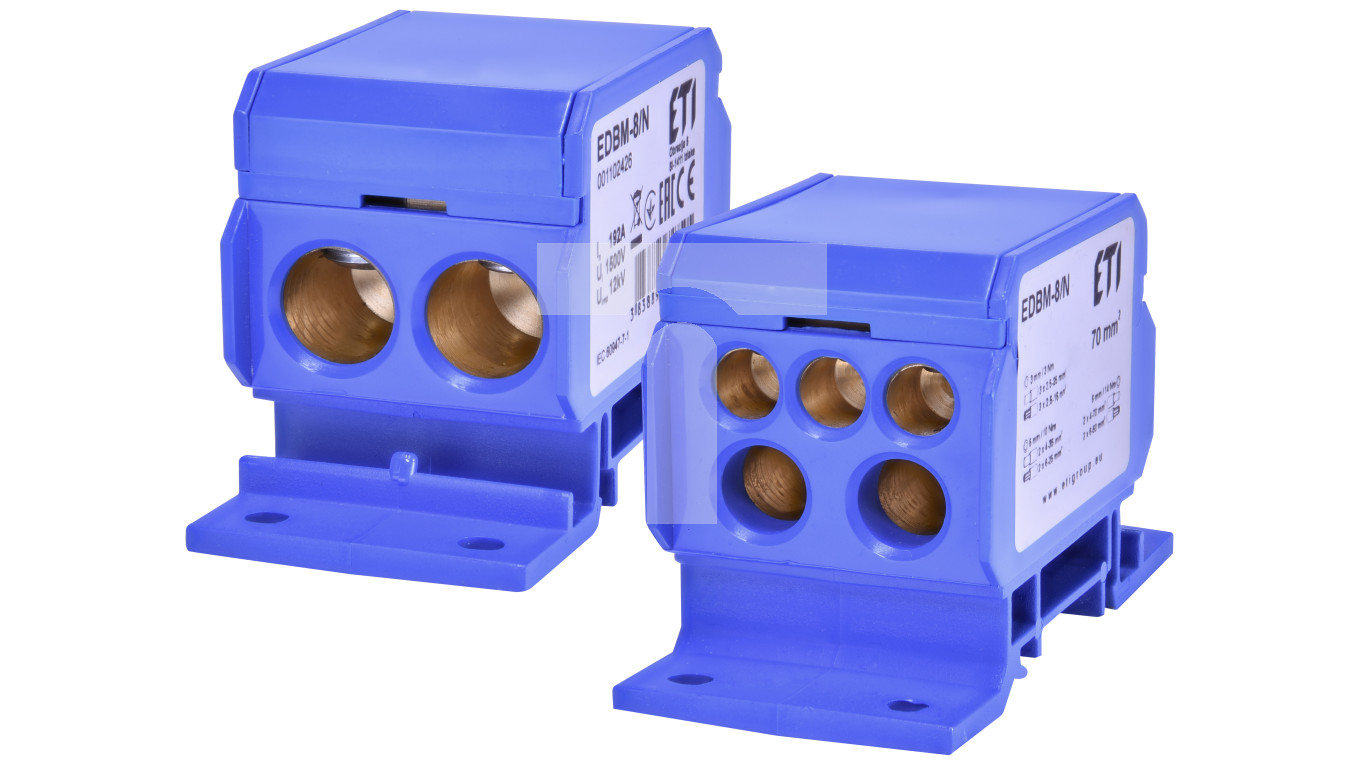Blok rozdzielczy 192A (2x4-70mm2/2x4-35mm2+3x2,5-25mm2) niebieska EDBM ...