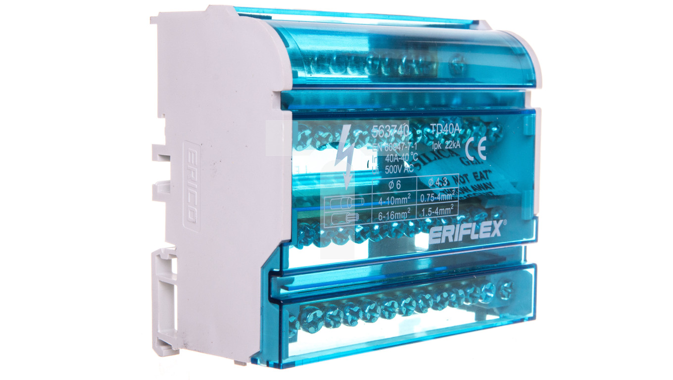 Blok rozdzielczy 4-polowy TD 40 A 563740 – ERICO | TIM SA