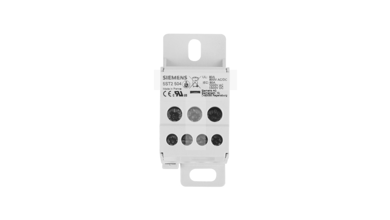 Blok rozdzielczy 80A 1P 690V 1x16mm2 8x10mm2 DIN 5ST2504 – SIEMENS | TIM SA