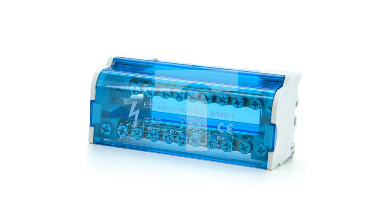 Blok rozdzielczy mostek na szynę TH listwa 2x11 ELS Elektrotechnika BR8211 – ELS ELEKTROTECHNIKA ...