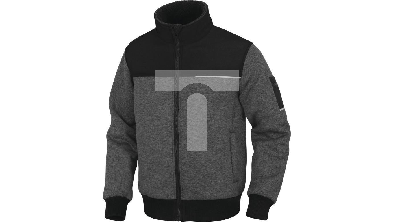 Bluza molton z polaru poliester SHERMAN2, kolor: szaro-czarny, rozmiar ...
