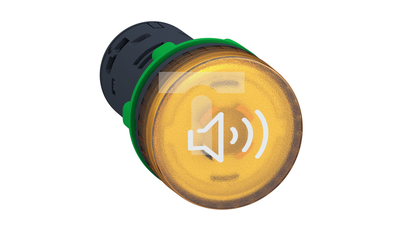 Brzęczyk 24V AC/DC podświetlany żółty sygnał ciągły / przerywany ...