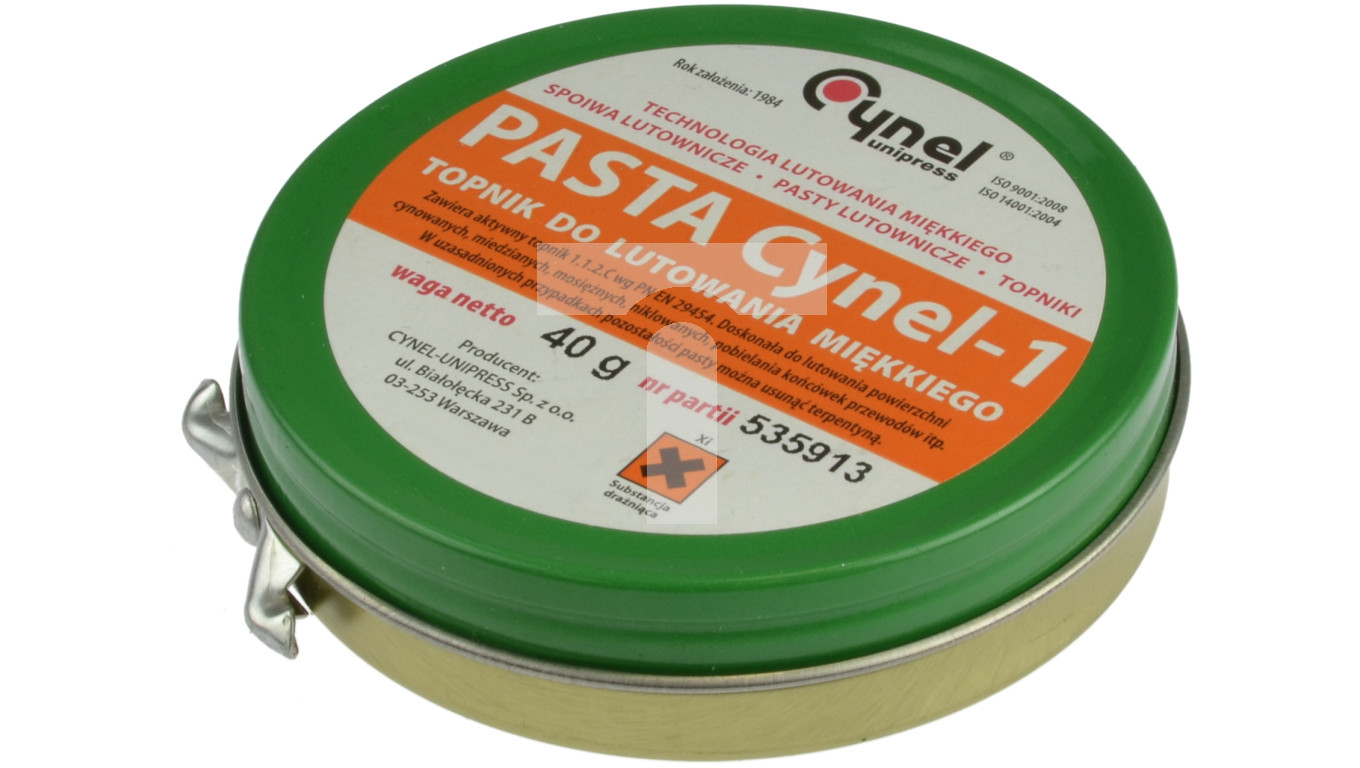 CYNEL UNIPRESS PASTA-CYNEL-1 40G Topnik lutowniczy PROFESSIONAL ...