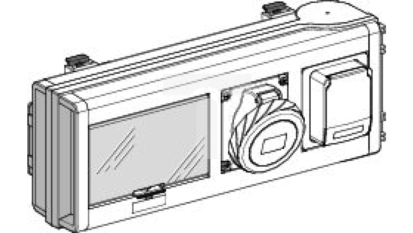 Canalis, kaseta odpływowa, 32A, 2 gniazda przemysłowe IEC dla KNB ...