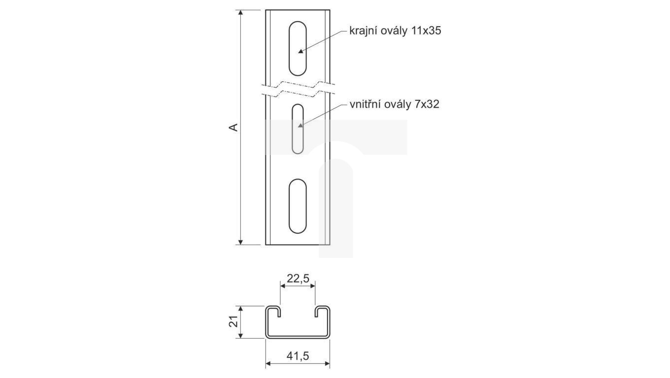 Ceownik wzmocniony wieszak do koryta o szerokości do 500mm NP 550 ...
