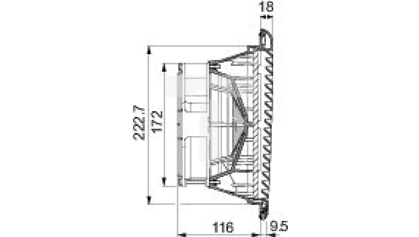 ClimaSys wentylator, IP54, 300m3/h, 115V, z kratką wyl. powietrza i ...
