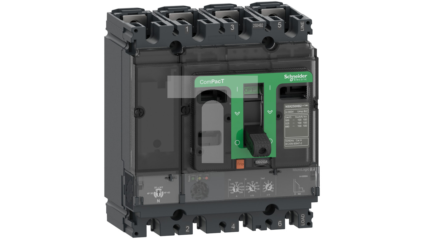 ComPacT NSX , wyłącznik NSX100B Mic2.2 100A 4P, 25kA – Schneider | TIM SA