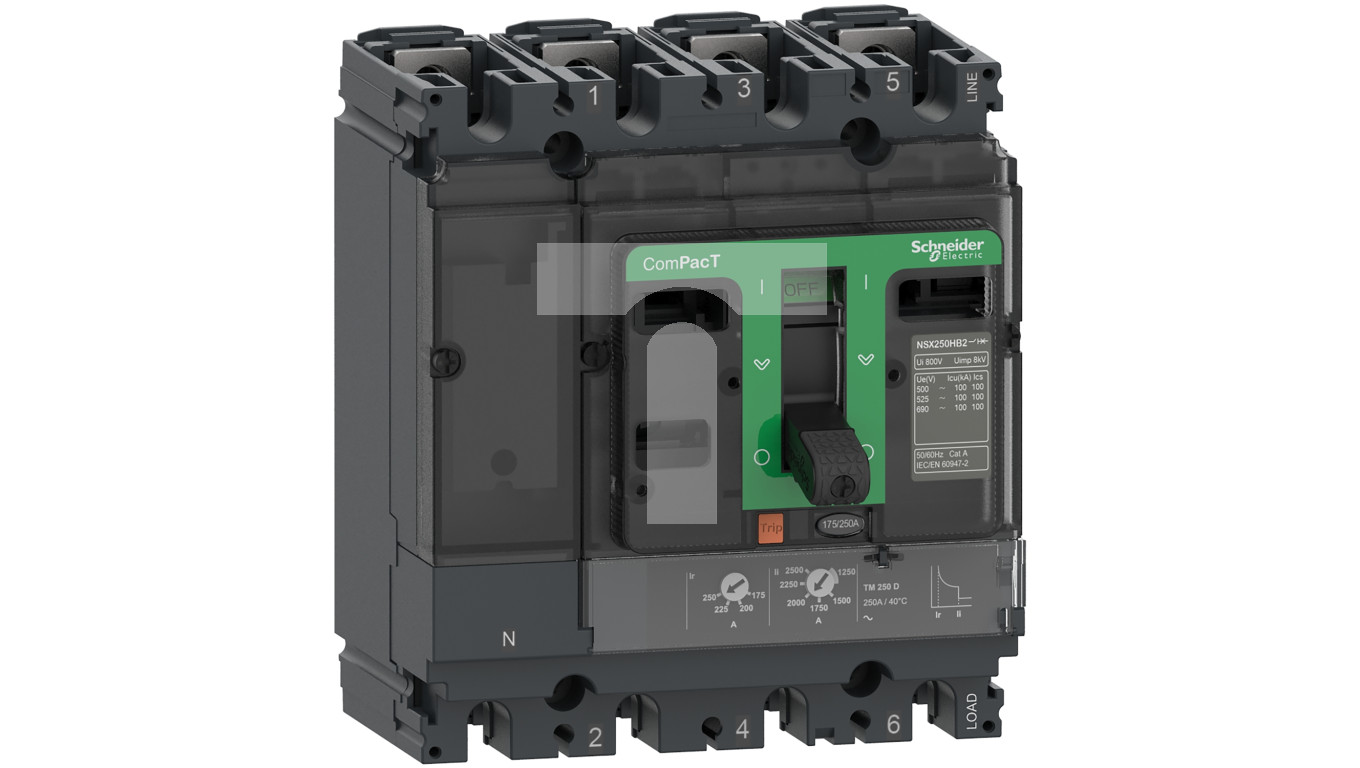 ComPacT NSX , wyłącznik NSX250F TM200D 4P, 36kA – Schneider | TIM SA