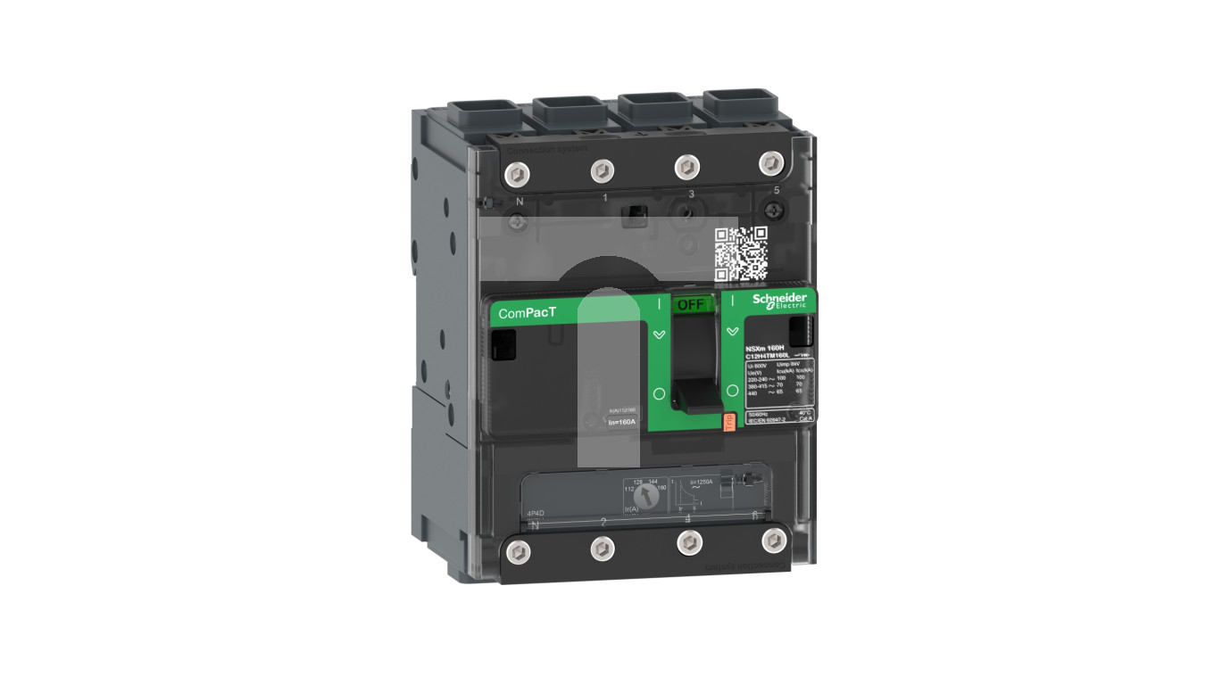 ComPacT NSXm, wyłącznik 100 4P 36kA przy 380/415V(IEC) końcówki. kabl ...