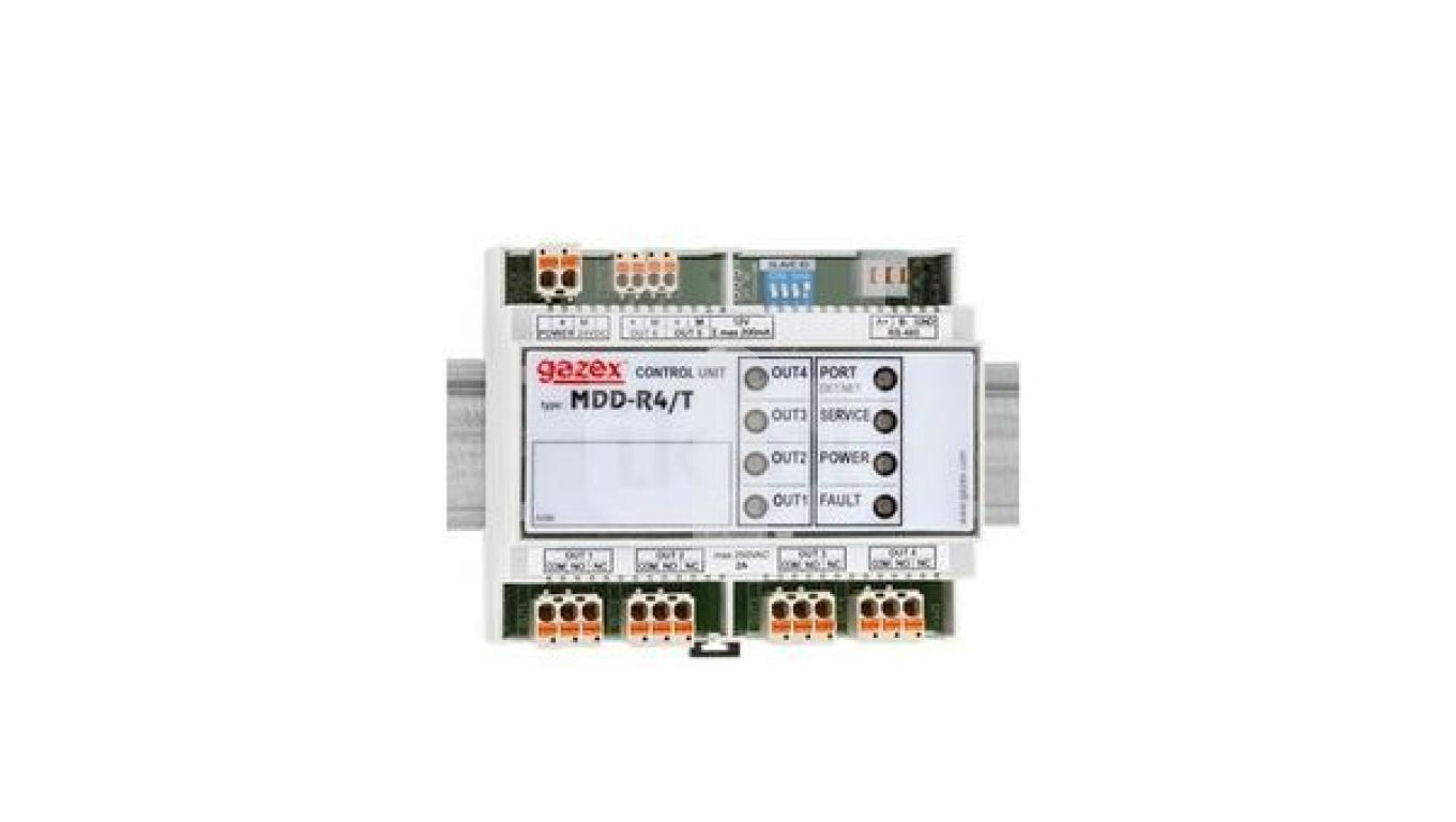 Cyfrowy moduł sterujący, zasilanie 24V, TS 35, port RS485, MODBUS RTU, MDD-R4/T – Gazex Sp. j ...
