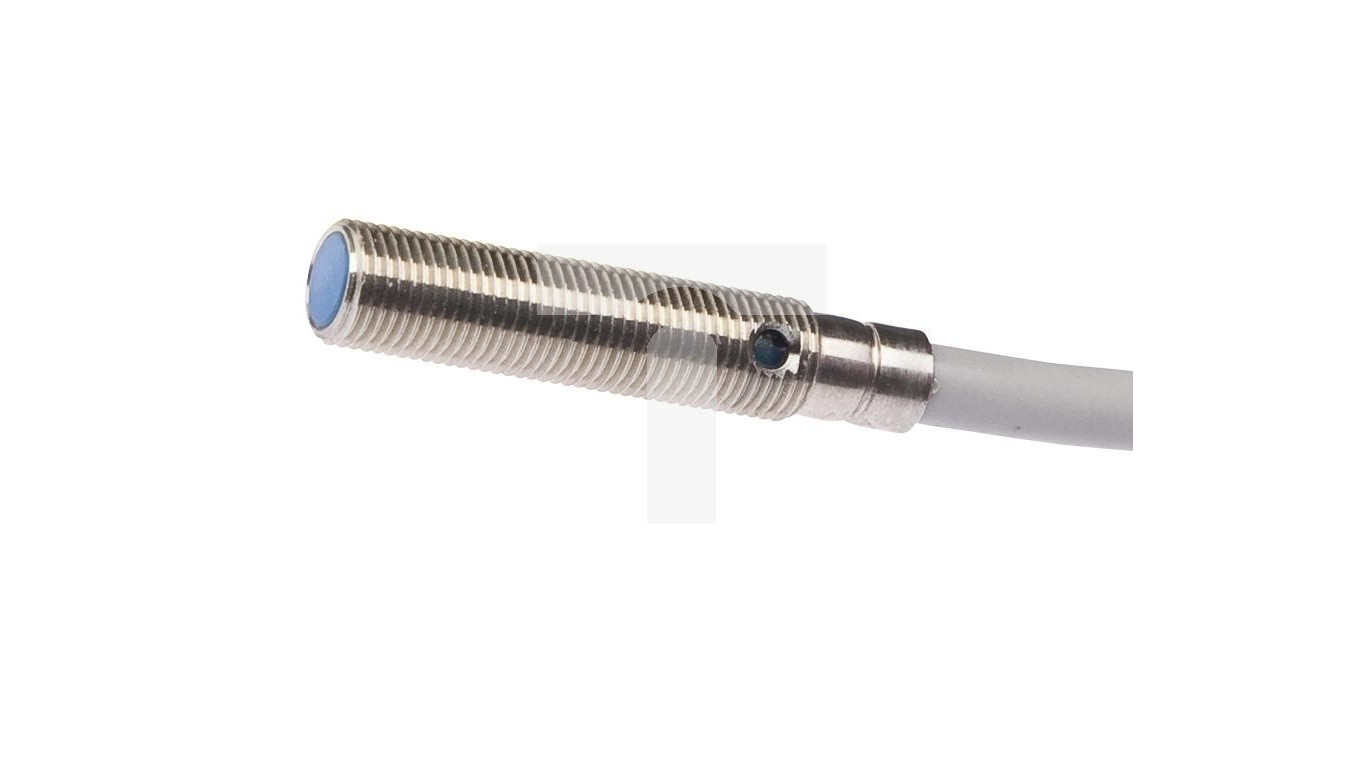 Czujnik indukcyjny M5x0.5 25mm quasi-zabudownay Sn 2.5 10-30V DC PNP NO kabel 2m PVC IP67 srebro ...