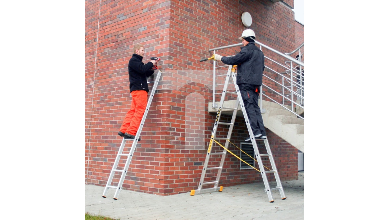 Drabina profesjonalna FORTE ALVE 3x14 szczebli 8614 – ALVE | TIM SA