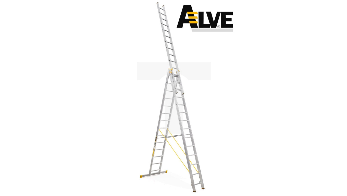Drabina profesjonalna FORTE ALVE 3x15 szczebli 8615 – Alve spol. s r.o ...