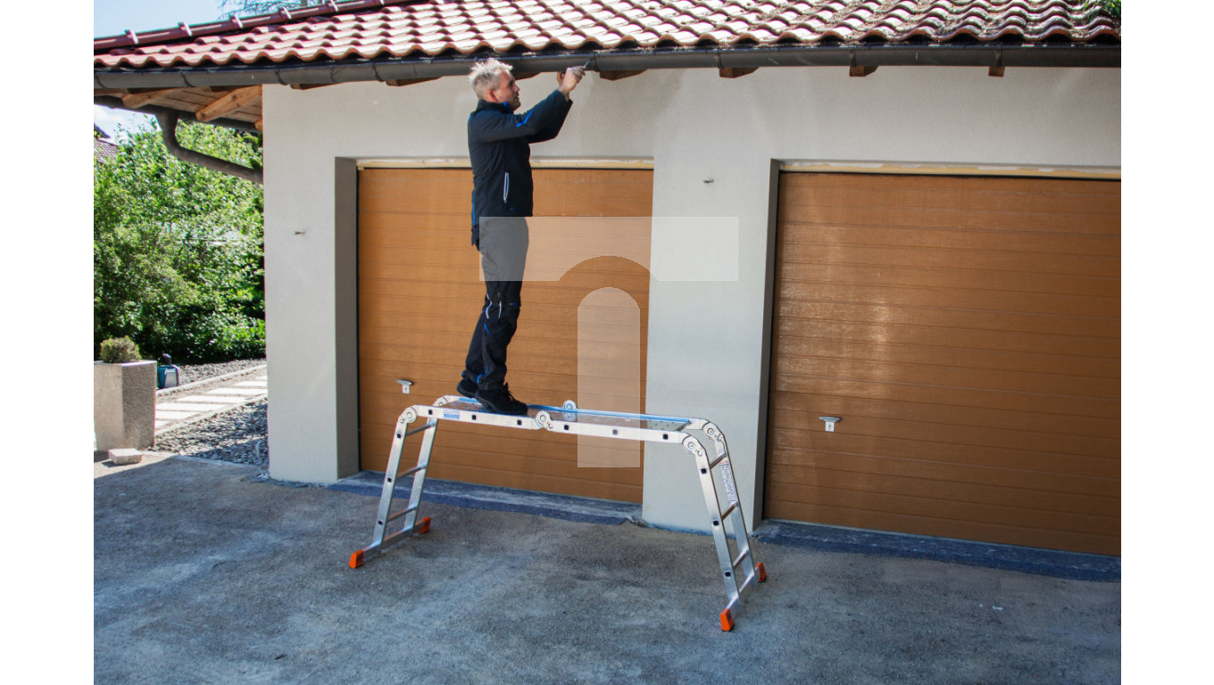 Drabina uniwersalna przegubowa KRAUSE MultiMatic 4x3 z platformą 120687 ...