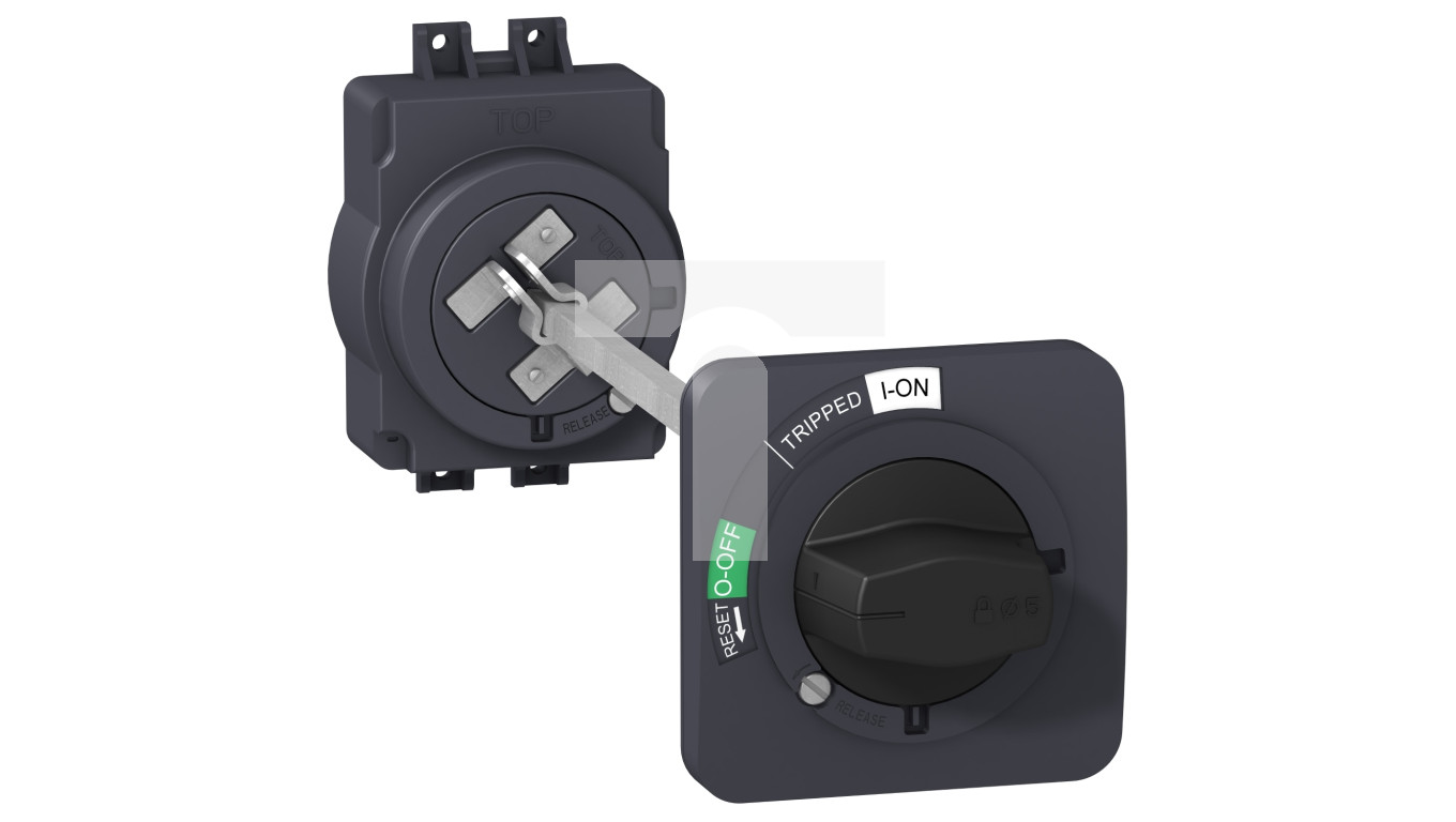 Dźwignia obr., do EZC100, czarna dźwignia czarna czołowa płyta- montaż ...