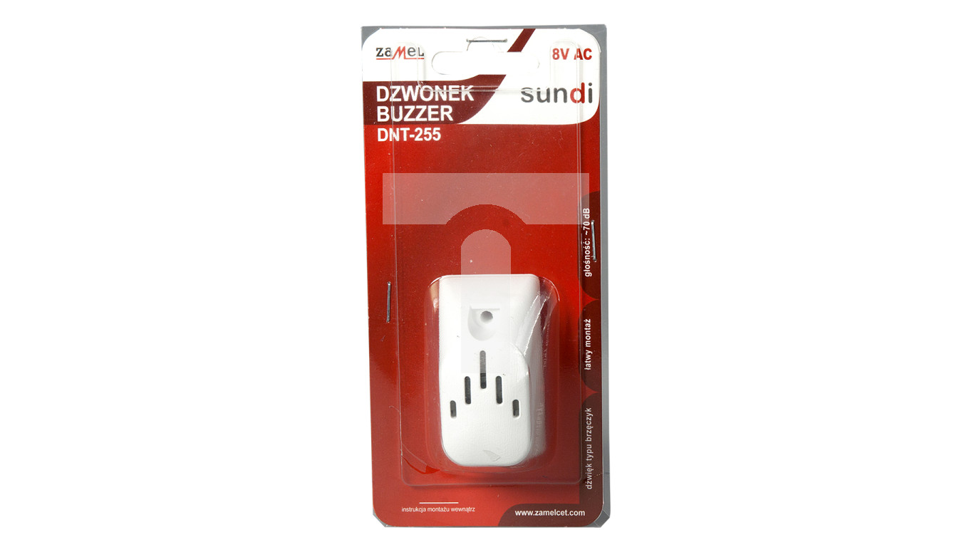 Dzwonek BUZZER 8V biały DNT-255-BIA SUN10000061 – ZAMEL | TIM SA